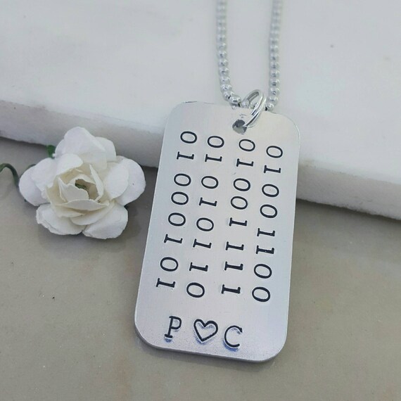 binary code key chain keyring love in binary geek present nerd