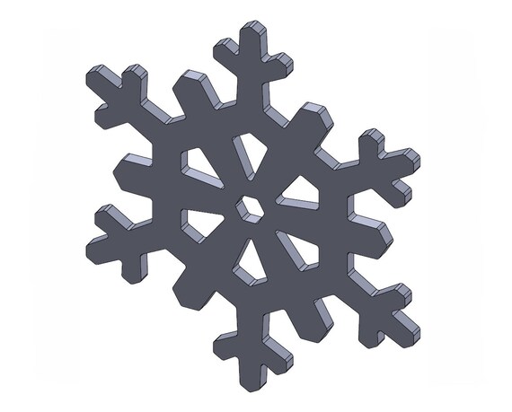 4" Snowflake - DXF And STL Files - Vector Graphics And Model For CNC ...