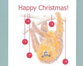 Sloth christmas | Etsy