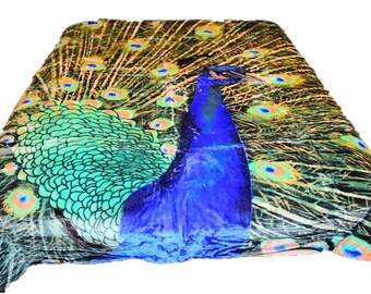 Peacock blanket | Etsy