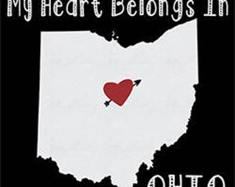 My heart is in ohio | Etsy