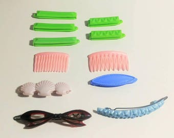 Plastic barrettes | Etsy