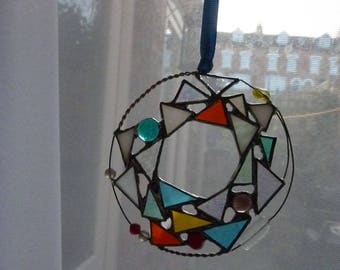 Stained glass wreath | Etsy