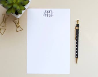 You & I MONOGRAM Notepad Personalized Stationery Notepad