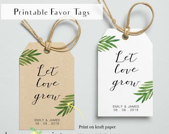 Succulent favor tag | Etsy