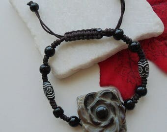 Rose flower bracelet | Etsy