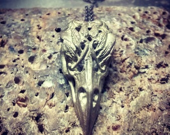 Crow On A Skull Gothic Macabre Art Print Medieval Memento Mori