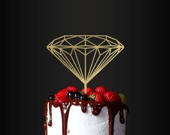 Diamond cake topper | Etsy