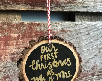 Wood slice ornament | Etsy