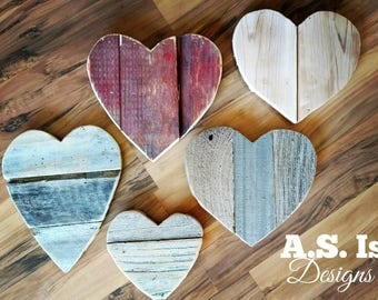 Reclaimed wood heart | Etsy