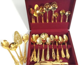 Gold plated flatware | Etsy