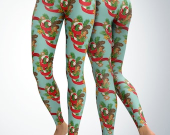 Candy cane leggings | Etsy