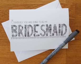 Bridesmaid invite | Etsy