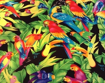 Parrot fabric | Etsy