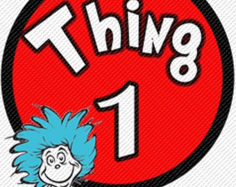 Thing 1 thing 2 iron on | Etsy