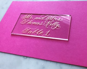 Acrylic place cards | Etsy