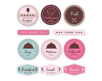 Cookbook label | Etsy