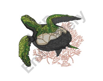 Sea turtle machine embroidery designs 4x4 5x7 and 6x10