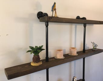 Black pipe shelf | Etsy