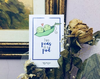 Two Peas in a Pod Charm Keychain