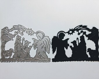 Nativity die cut | Etsy