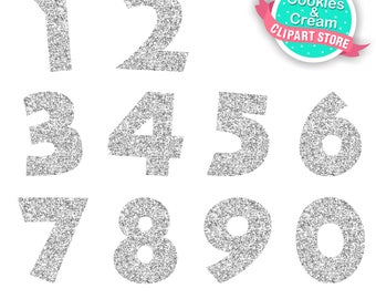 Glitter number | Etsy