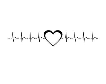 Heart beat svg | Etsy