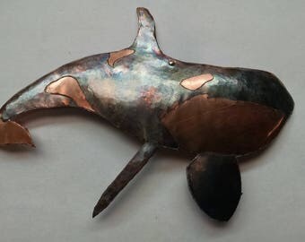 Orca metal art | Etsy