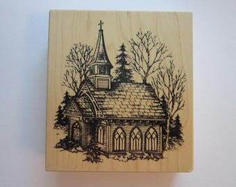 Church rubber stamp | Etsy
