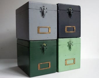 Painted wood box | Etsy