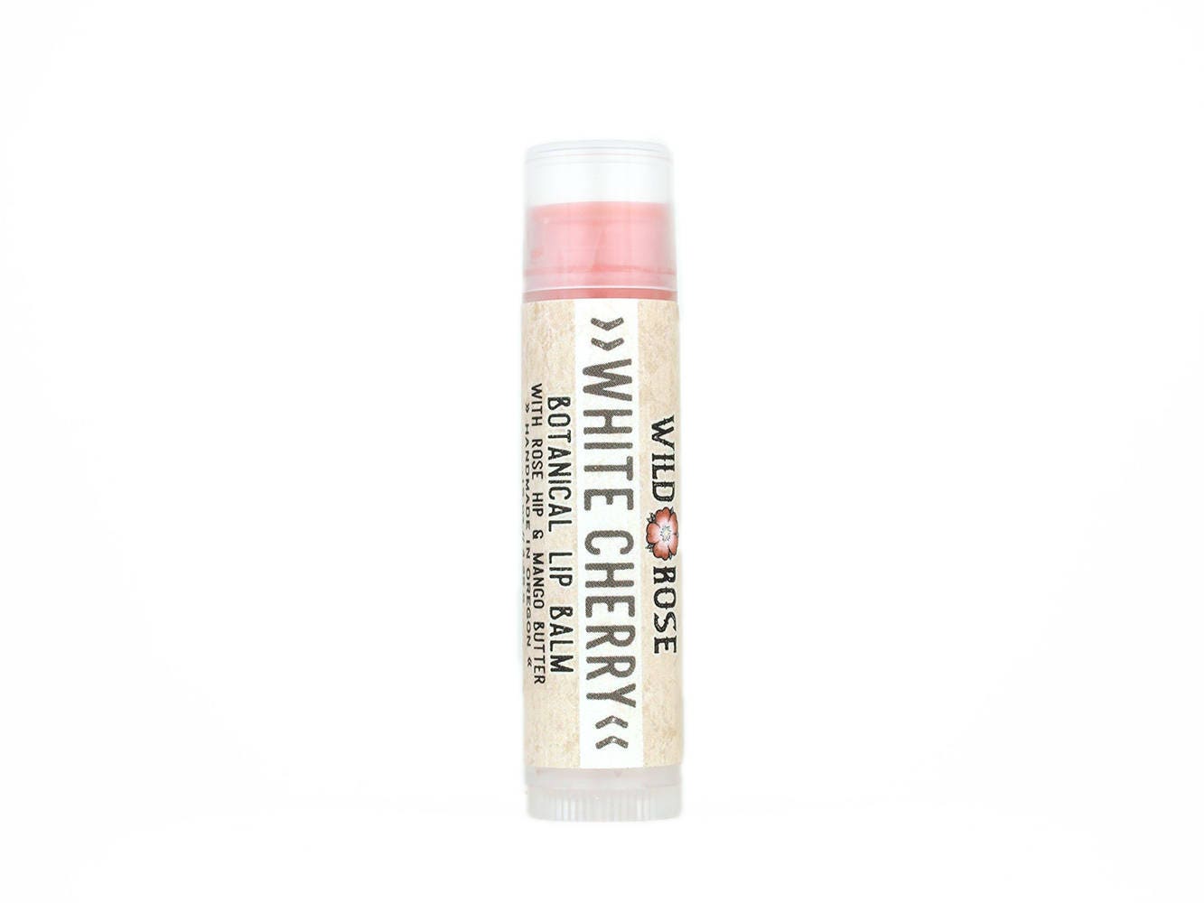Lip Balm Natural WHITE CHERRY with Organic White Cherry .15 oz