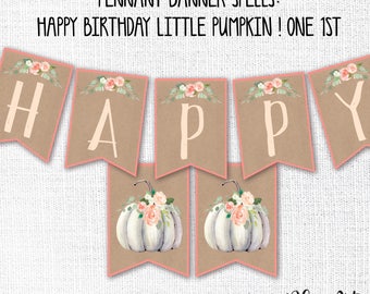 Fall birthday banner | Etsy