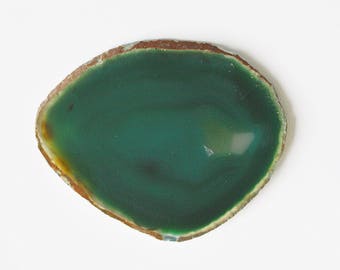 Green agate slice | Etsy