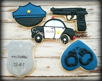 Police car cookies | Etsy