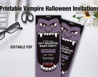 Vampire invitation | Etsy