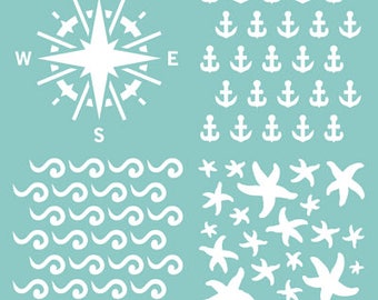 Nautical stencil | Etsy