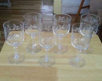 Vintage stemware | Etsy