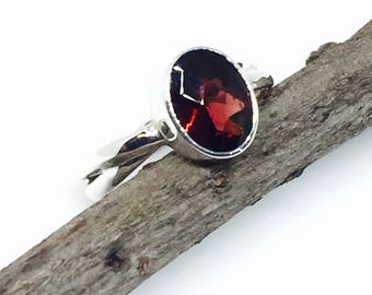 Garnet ring | Etsy