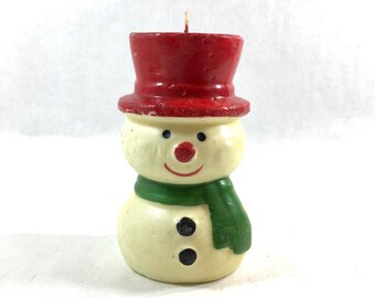 Snowman candle | Etsy