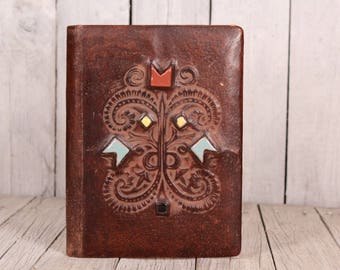 Leather book cover | Etsy