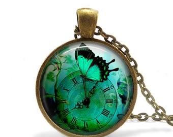 Clock keychain Prague clock key ring Clock jewelry Steampunk