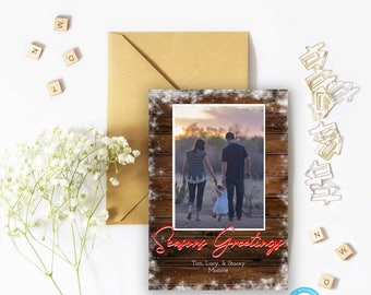 Rustic holiday cards | Etsy