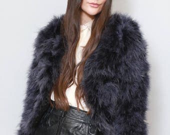 Feather jacket | Etsy