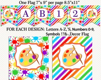 Paint party banner | Etsy