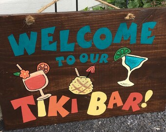 Tiki bar sign | Etsy