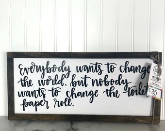 Change toilet paper | Etsy