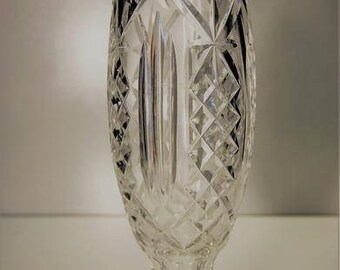 Lead crystal vase | Etsy