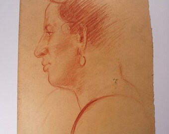 Sepia drawing | Etsy