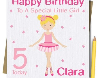 Girls birthday card | Etsy