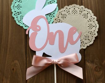 Bunny cake topper | Etsy